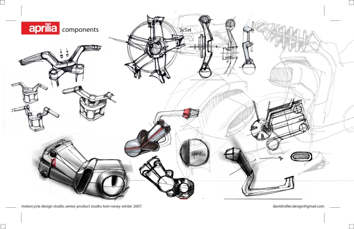 Aprilia Motorcycle process by David Miller at Coroflot.com