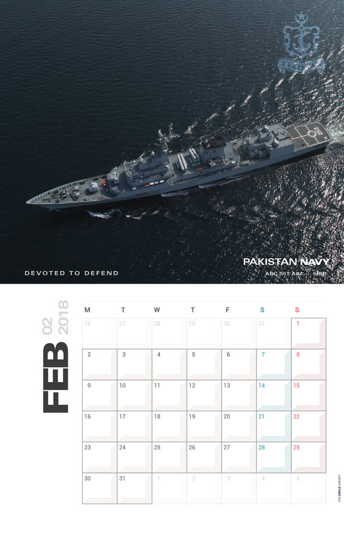 Pakistan Navy calendar design by arslan Khan babar at Coroflot.com