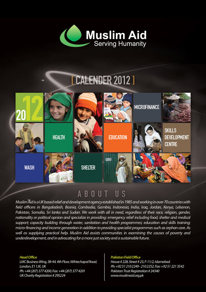 NGO calendar design by arslan Khan babar at Coroflot.com