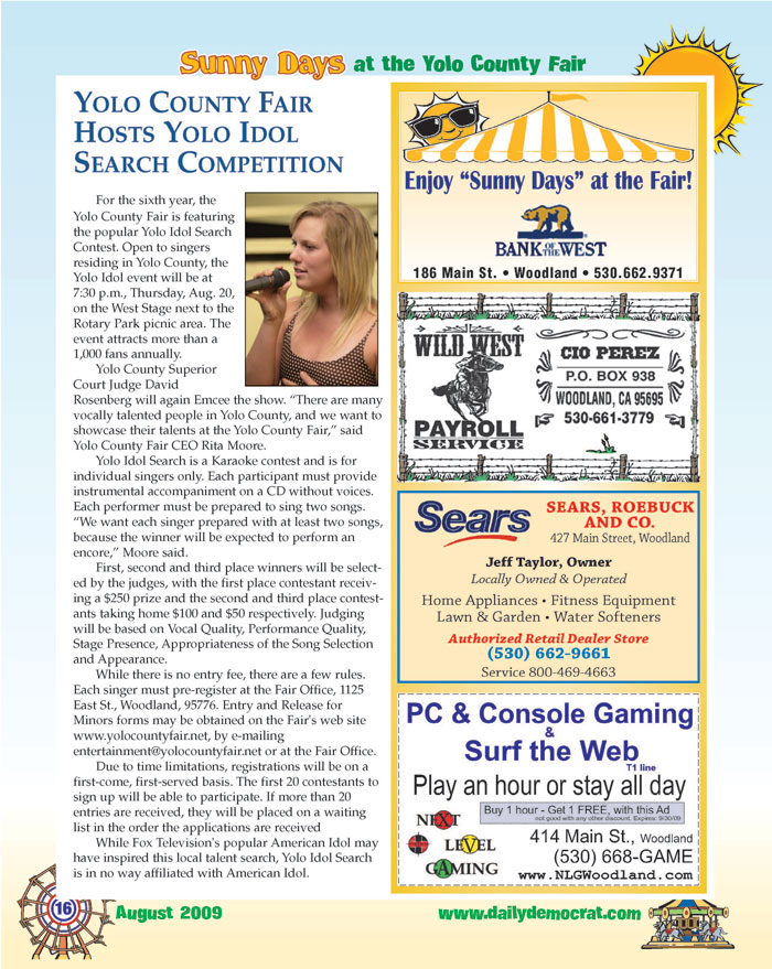 Yolo County Fair Guide by Frances Melendez at Coroflot.com