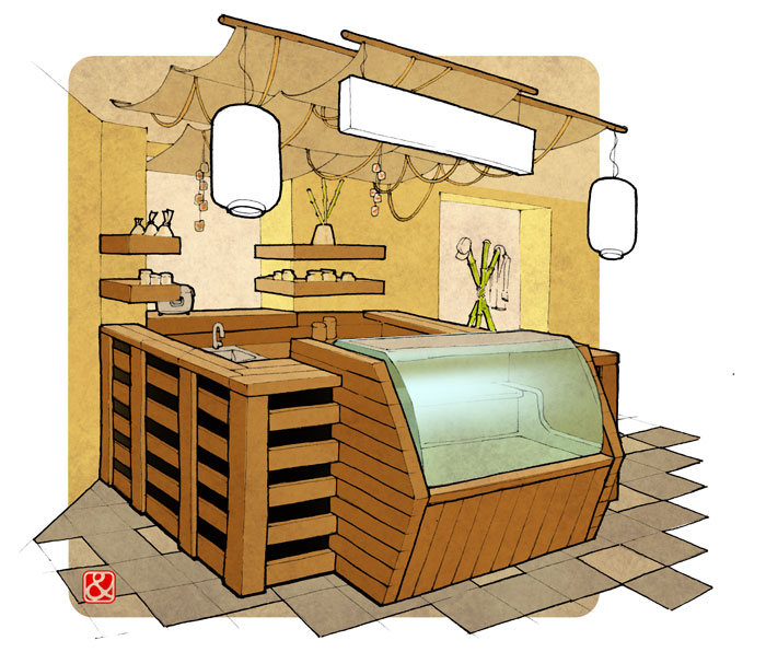 Sushi pop up shop by Andrii Bondarenko at Coroflot.com