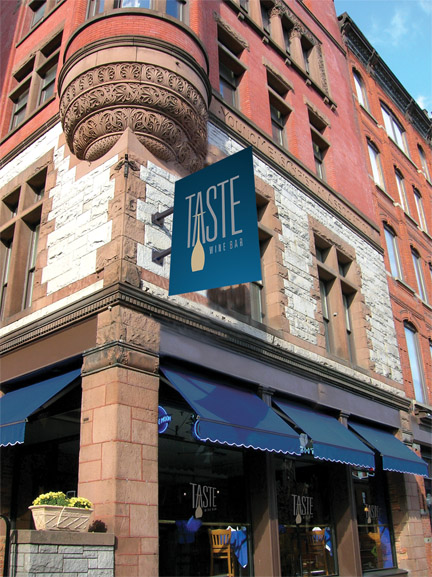 Integrated Branding System-Taste Wine Bar by Jenny Dempsey at Coroflot.com