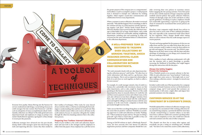 Business Credit Magazine Features by Robin An at Coroflot.com