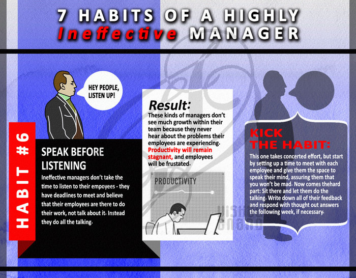 7 HABITS OF A HIGHLY INEFFECTIVE MANAGER by Vishal Anand at Coroflot.com
