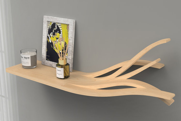 Shelf In The Wind Sculptural Floating Shelf by Olivia Blechschmidt at ...