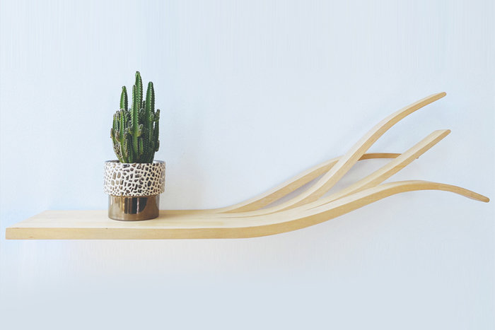 Shelf In The Wind Sculptural Floating Shelf by Olivia Blechschmidt at ...