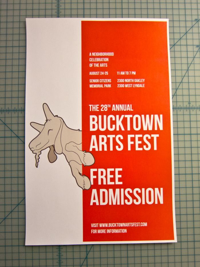 BuckTown Arts Fest Poster by Ana Luczynski at Coroflot.com