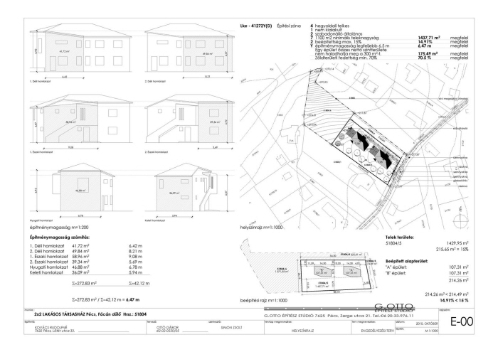 Plans 2010 Residential building in Pecs - permit plan by Zsolt Simon at ...