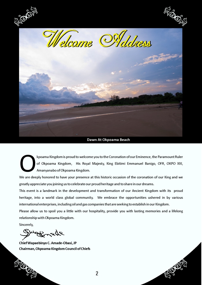 Coronation of King Emmanuel E. Banigo by Kehinde Bereola BA (Hon) arpa ...