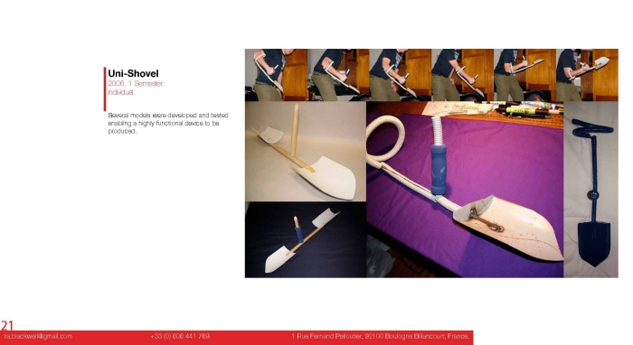 One Handed Shovel by Thomas Blackwell at Coroflot.com