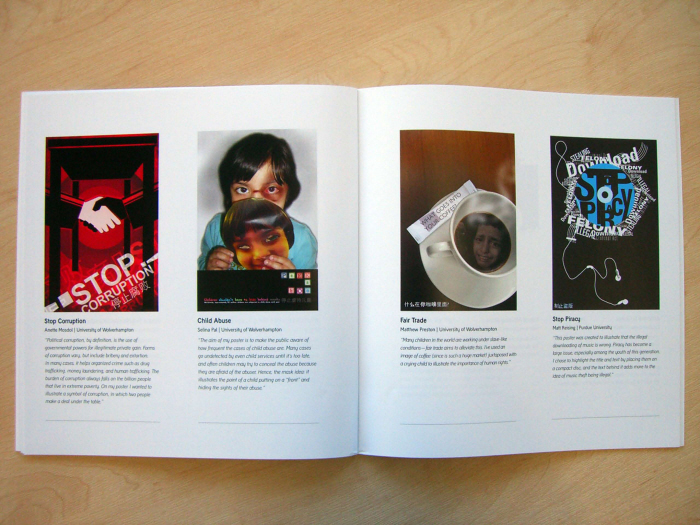 Stop corruption poster for an exhibition by Anette Mosdøl at Coroflot.com