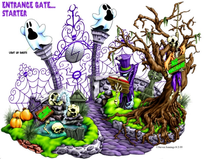 Haunted Meadows Halloween golf course village by Steven Jennings at ...