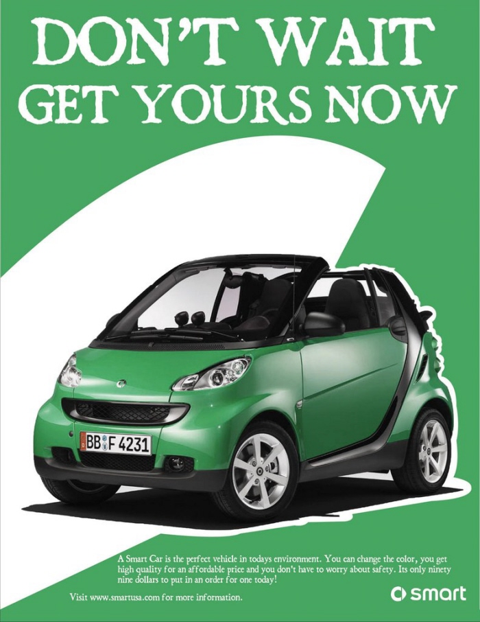 Smart Car Ads by matthew franzen at Coroflot.com