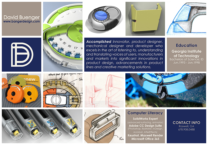 An upload by David Buenger on Coroflot: to the project Visual Resume