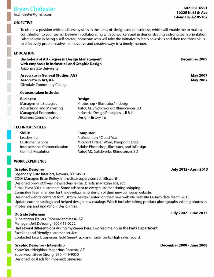 An upload by Bryan Chidester on Coroflot: to the project My Resume