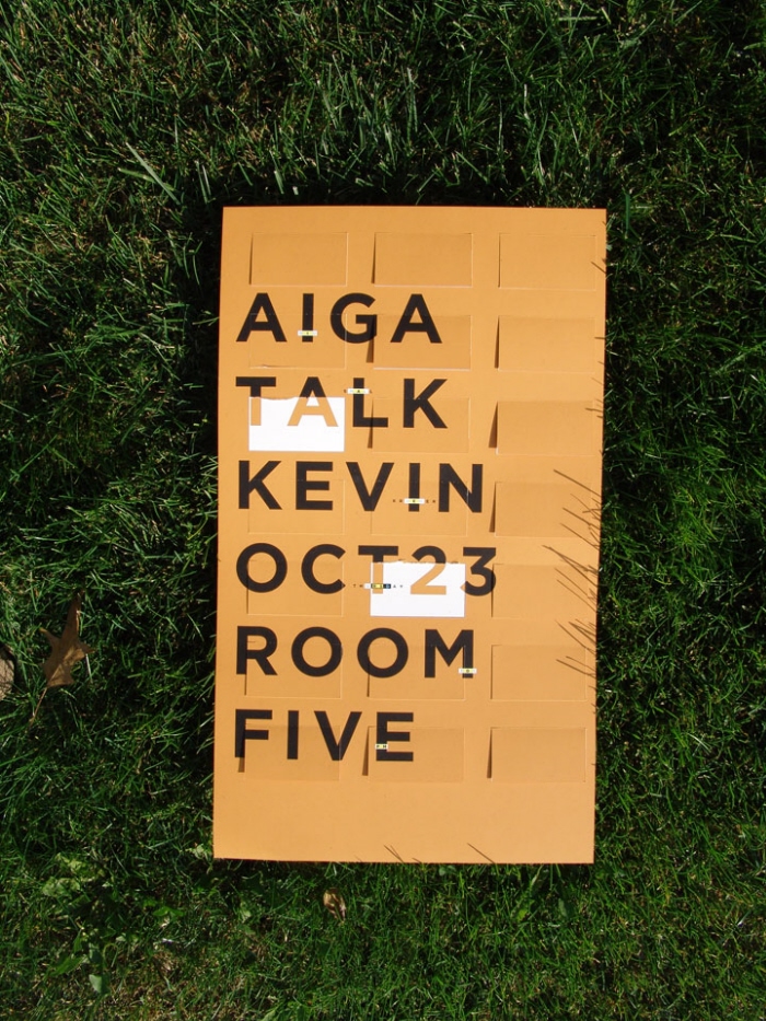 Poster for AIGA Small Talk by Brandon Souba at Coroflot.com