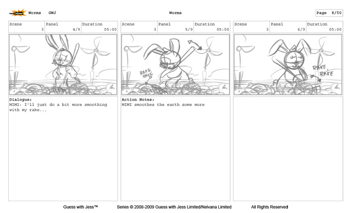 Guess With Jess Storyboards - Worms by Nick Hehn at Coroflot.com