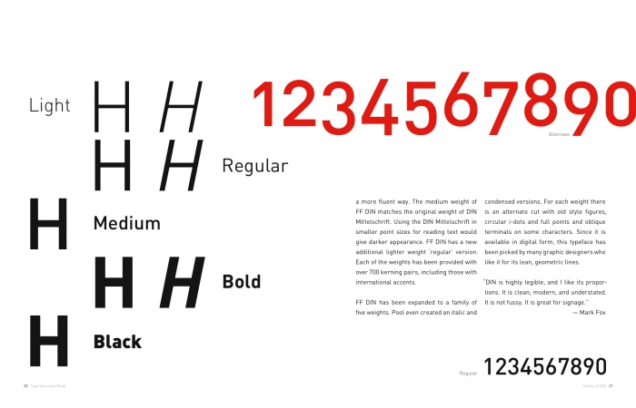 DIN Specimen Book by Annie Chen at Coroflot.com