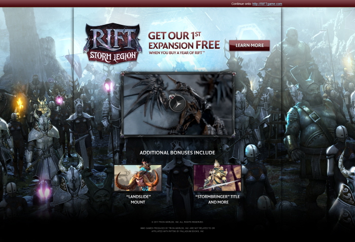 An upload by Michael Marquis on Coroflot: to the project Rift Starfall Prophecy Web Design