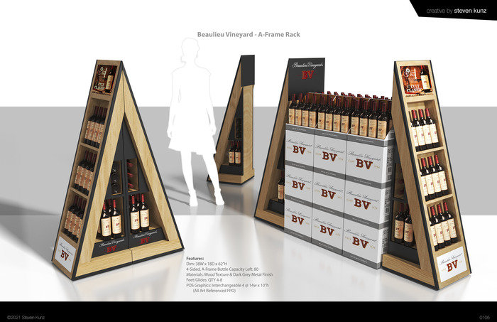 Beaulieu Vineyard - Floor Displays by Steve Kunz at Coroflot.com