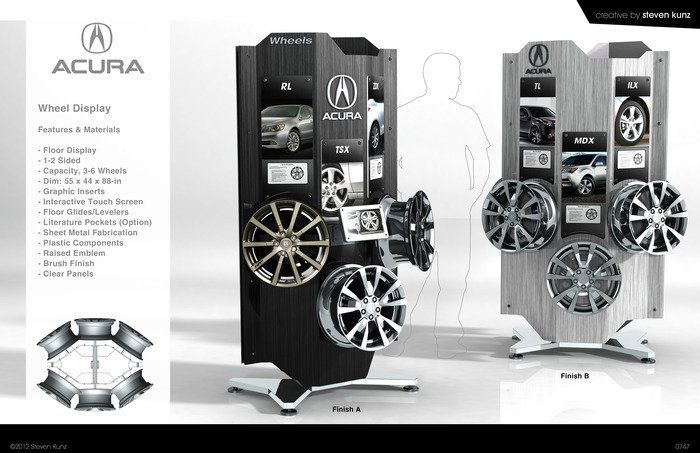 Acura & Honda - Showroom Wheel Displays by Steve Kunz at Coroflot.com