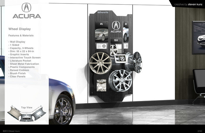 Acura & Honda - Showroom Wheel Displays by Steve Kunz at Coroflot.com