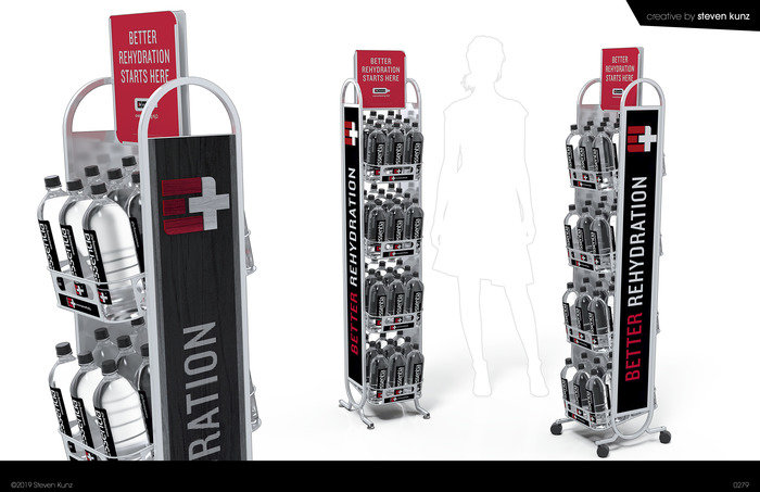 Essentia - Water Bottle Display by Steve Kunz at Coroflot.com