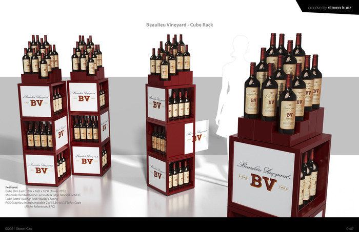 Beaulieu Vineyard - Floor Displays by Steve Kunz at Coroflot.com
