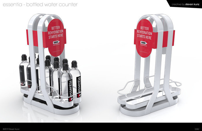 Essentia - Water Bottle Display by Steve Kunz at Coroflot.com