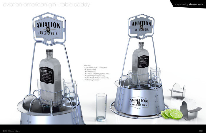 Aviation American Gin - Air Stair Display by Steve Kunz at Coroflot.com