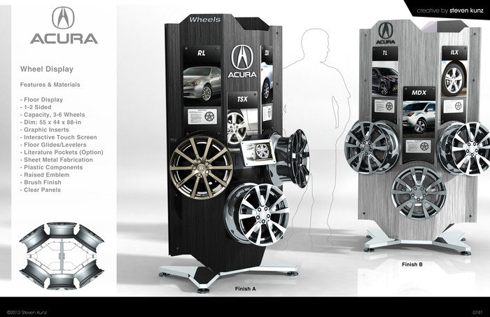 Acura & Honda - Showroom Wheel Displays by Steve Kunz at Coroflot.com