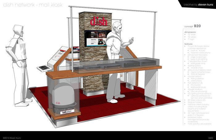 Dish - Satellite Services, Retail Mall Kiosk Concepts by Steve Kunz at ...