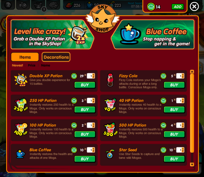 Facebook Game UI Design - Monster Galaxy by Alex Kim at Coroflot.com