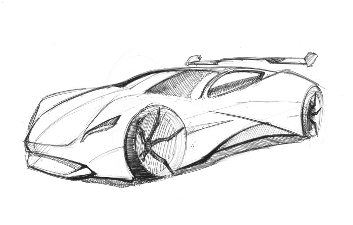 Quick Super car sketches by Gary Anzelmo III at Coroflot.com