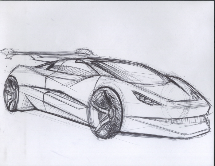 Quick Super car sketches by Gary Anzelmo III at Coroflot.com