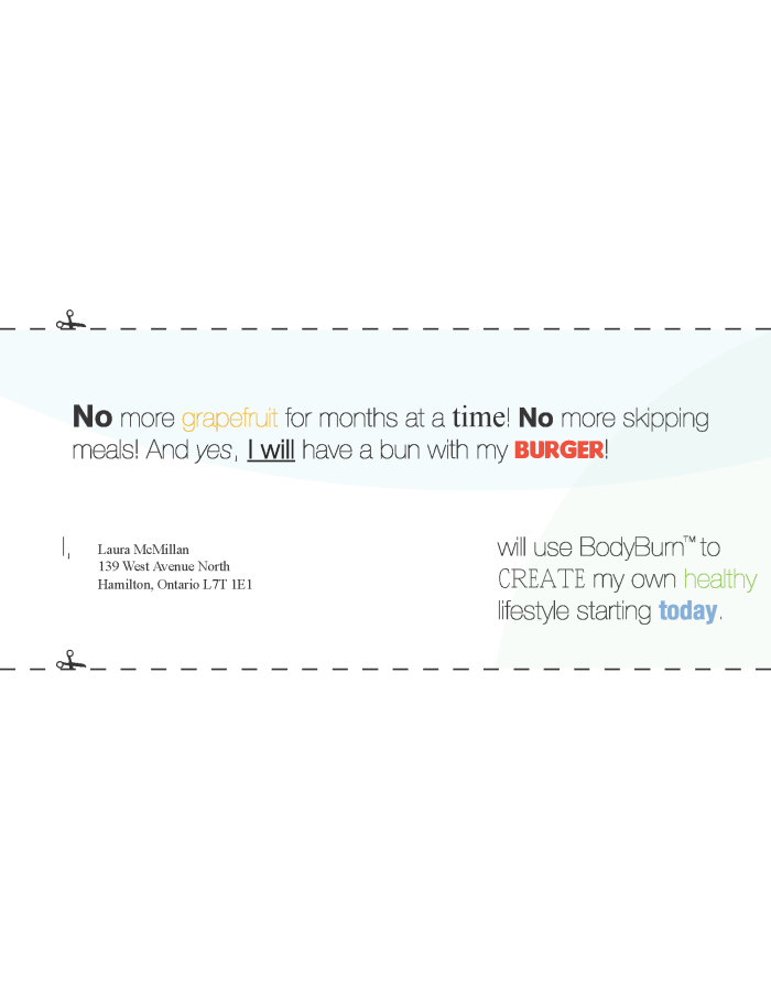 Direct Marketing - BodyBurn Calorie Management System by Amanda Baldaia ...