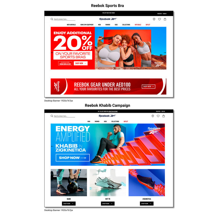 An upload by Tarek Damouri on Coroflot: to the project Reebok web ...