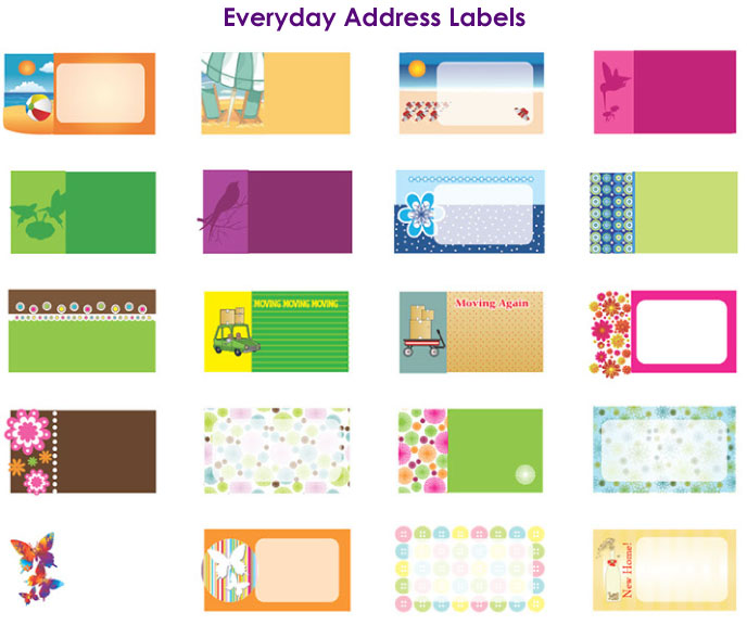 Return Address Label Designs by Barbara Boutin at Coroflot.com