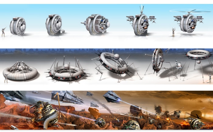 Stage sketches for 3D animation by Vsevolod Sharko at Coroflot.com