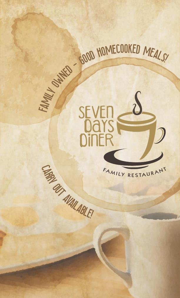 Seven Days Diner Menu Design by Kayla Sweger at Coroflot.com