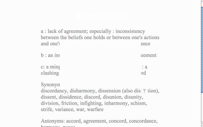 What is Dissonance? by Alex Fabrizio at Coroflot.com