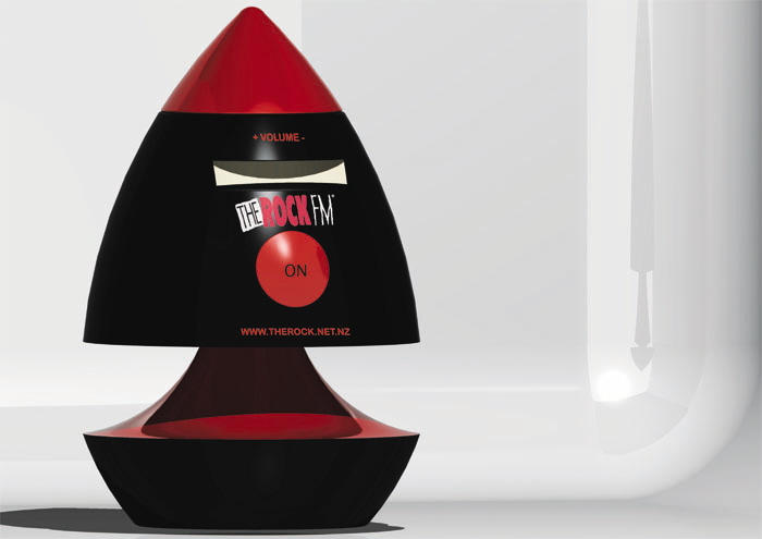 Promotional radio - The Rock by Blair Murphy at Coroflot.com