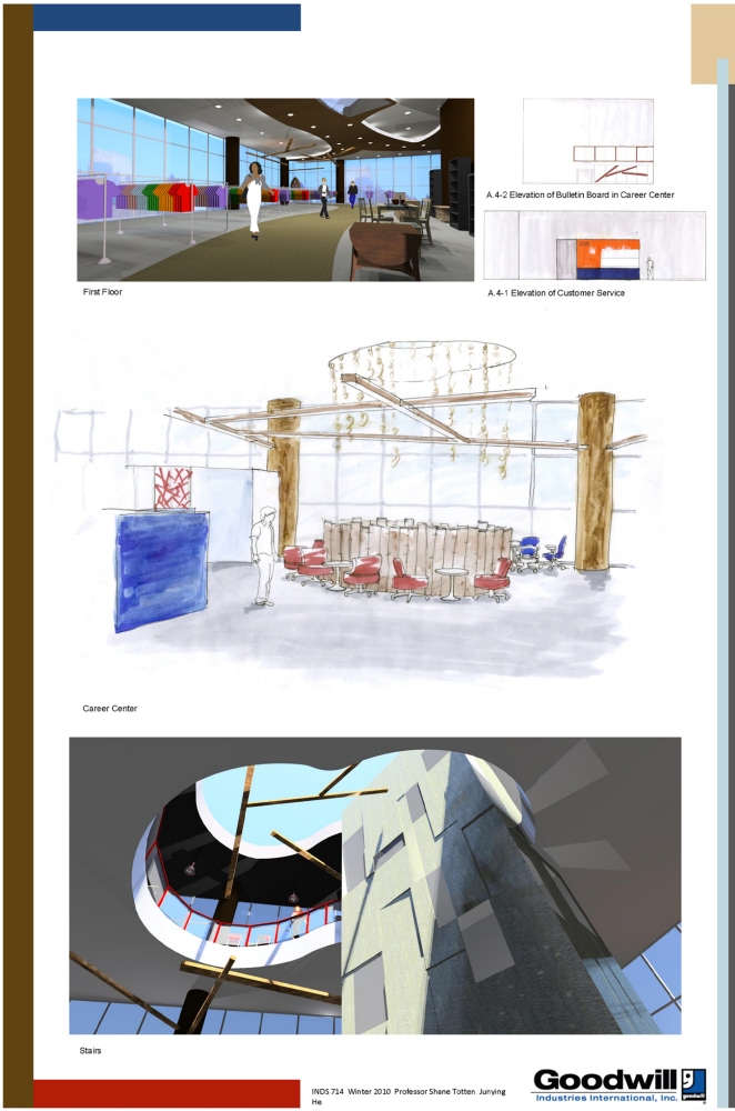 Goodwill Center Store and institution design by Kay He at Coroflot.com