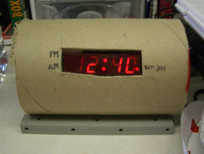 Cardboard Clock by Ryan Boynton at Coroflot.com