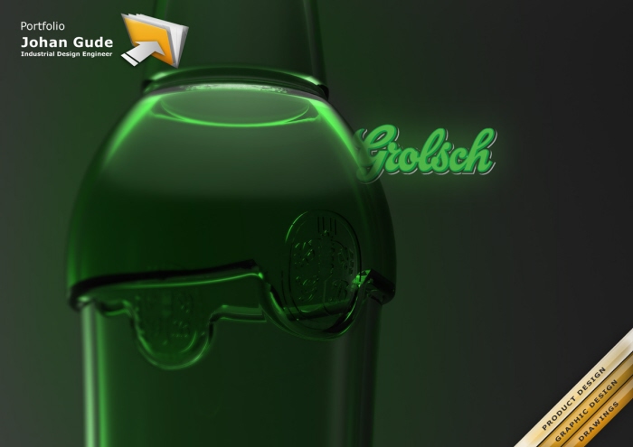 Beer bottle by Johan Gude at Coroflot.com