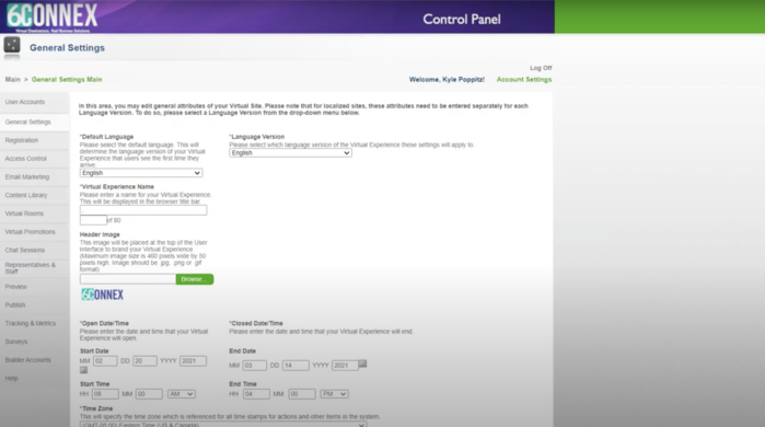 6Connex Control Panel UX and Design Update by Megan Green at Coroflot.com