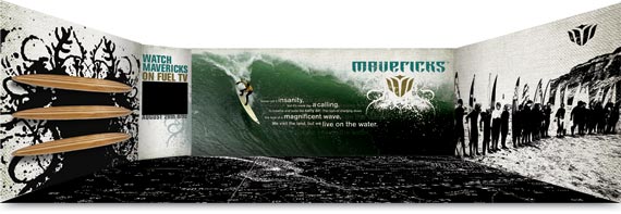 Mavericks Surf Show booth design by Dhanashree Khaunte at Coroflot.com