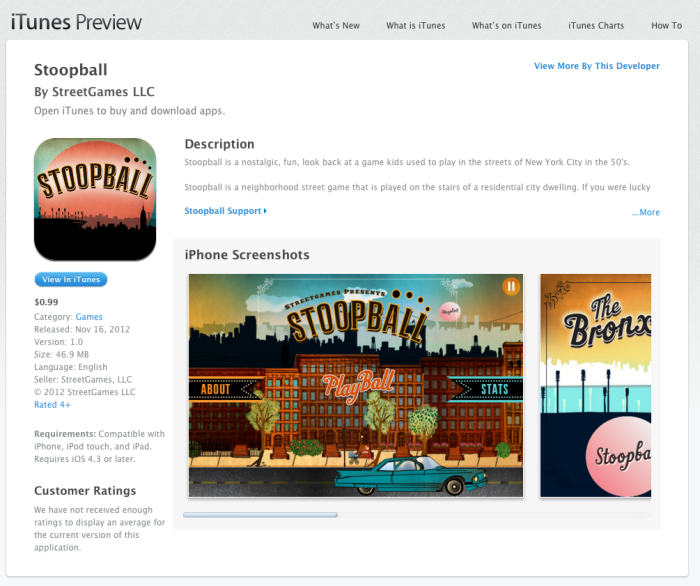 Stoopball / APP Game for the iPhone by Ariana Abud at Coroflot.com