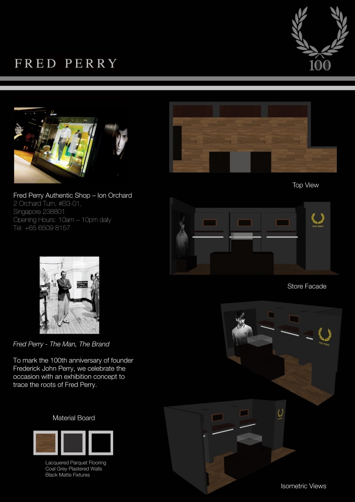 An upload by Hui Min Tan on Coroflot: to the project Fred Perry Store ...