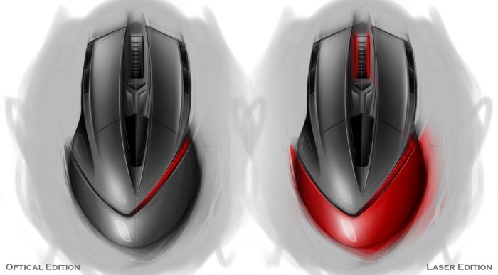 S Mouse. Mid range gaming mouse. by Zion Xie at Coroflot.com